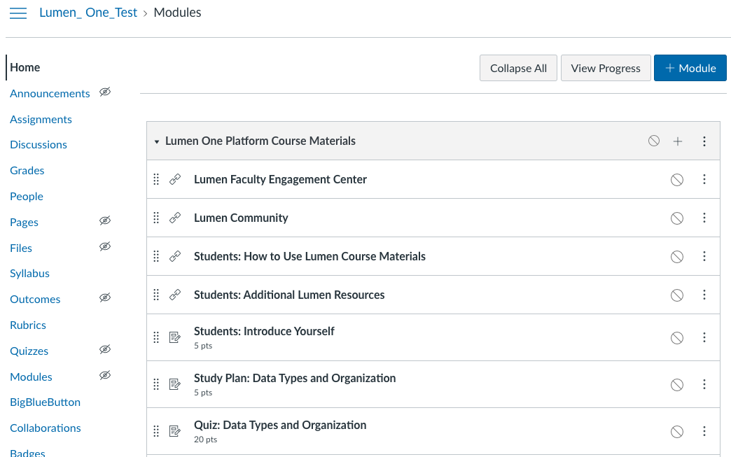 Lumen One: Canvas - Course Import Process